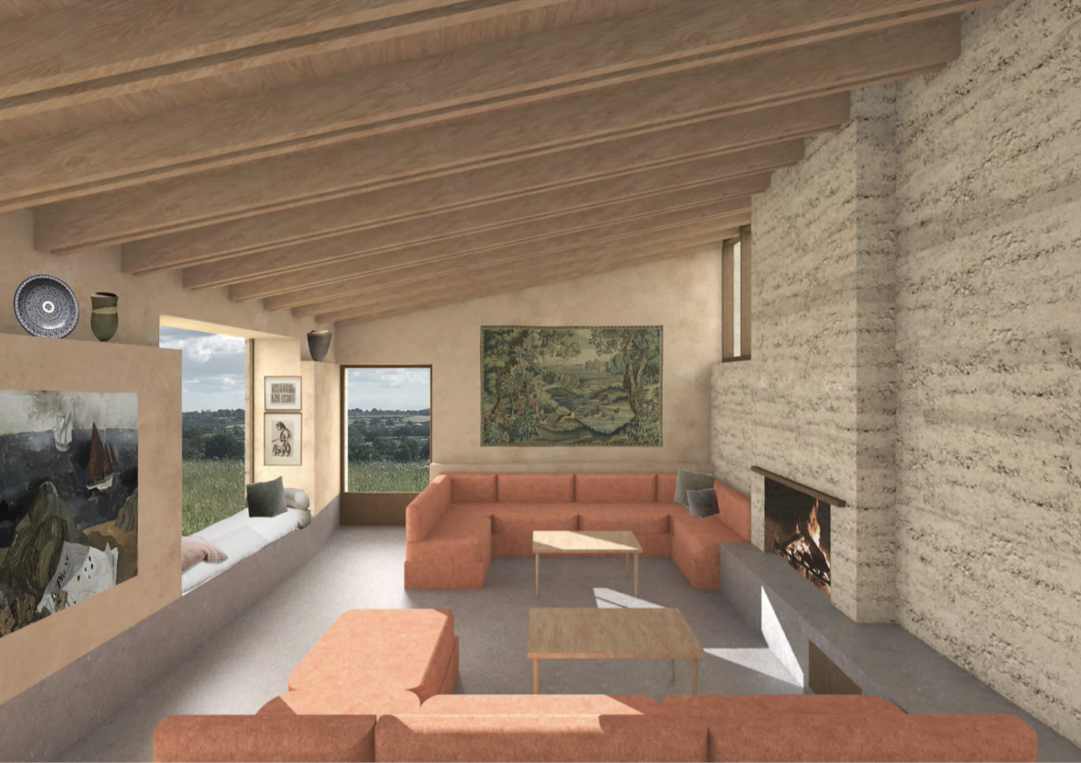 Jonathan Tuckey Design gets go-ahead for rammed earth house in Wiltshire