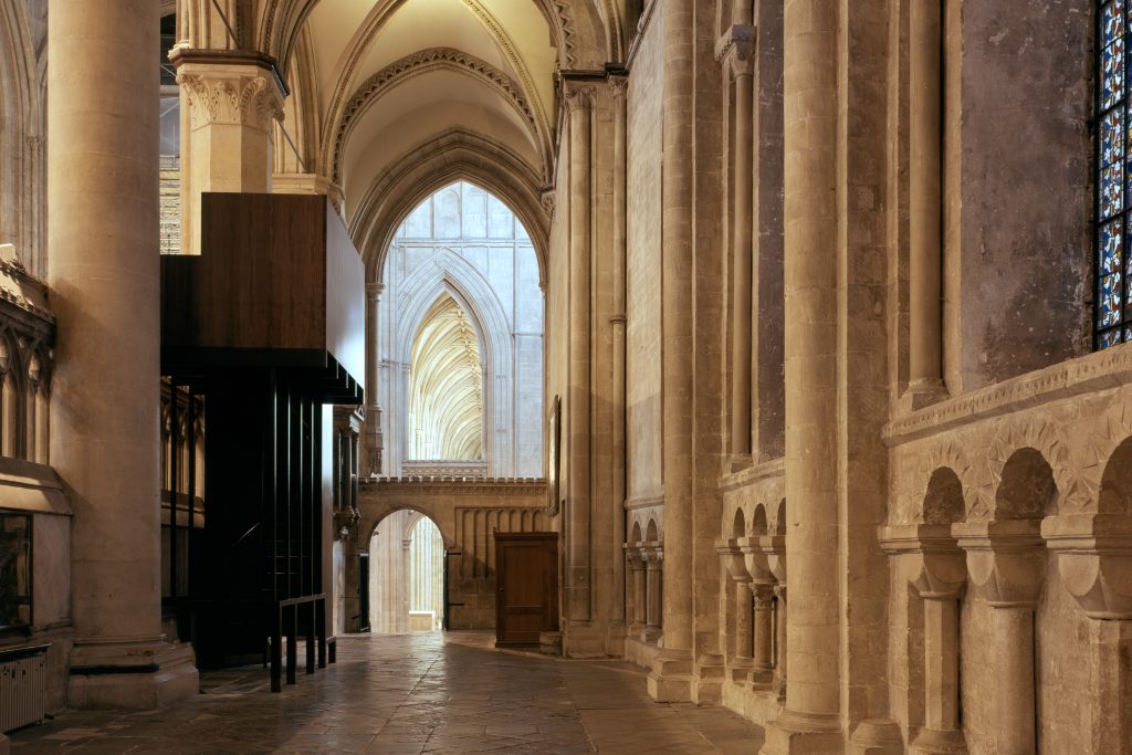 Design study: Caruso St John, Organ loft at Canterbury Cathedral