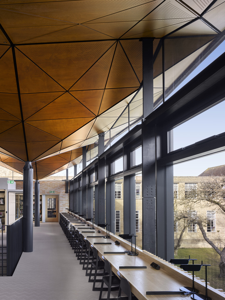 Woods Bagot completes library with ‘floating’ timber roof for Wiltshire ...