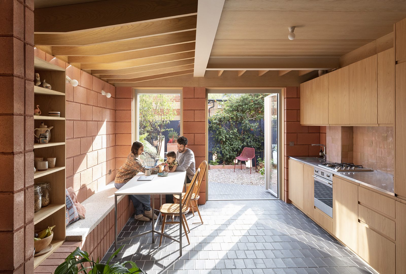 Artefact completes pigmented blockwork extension in north London
