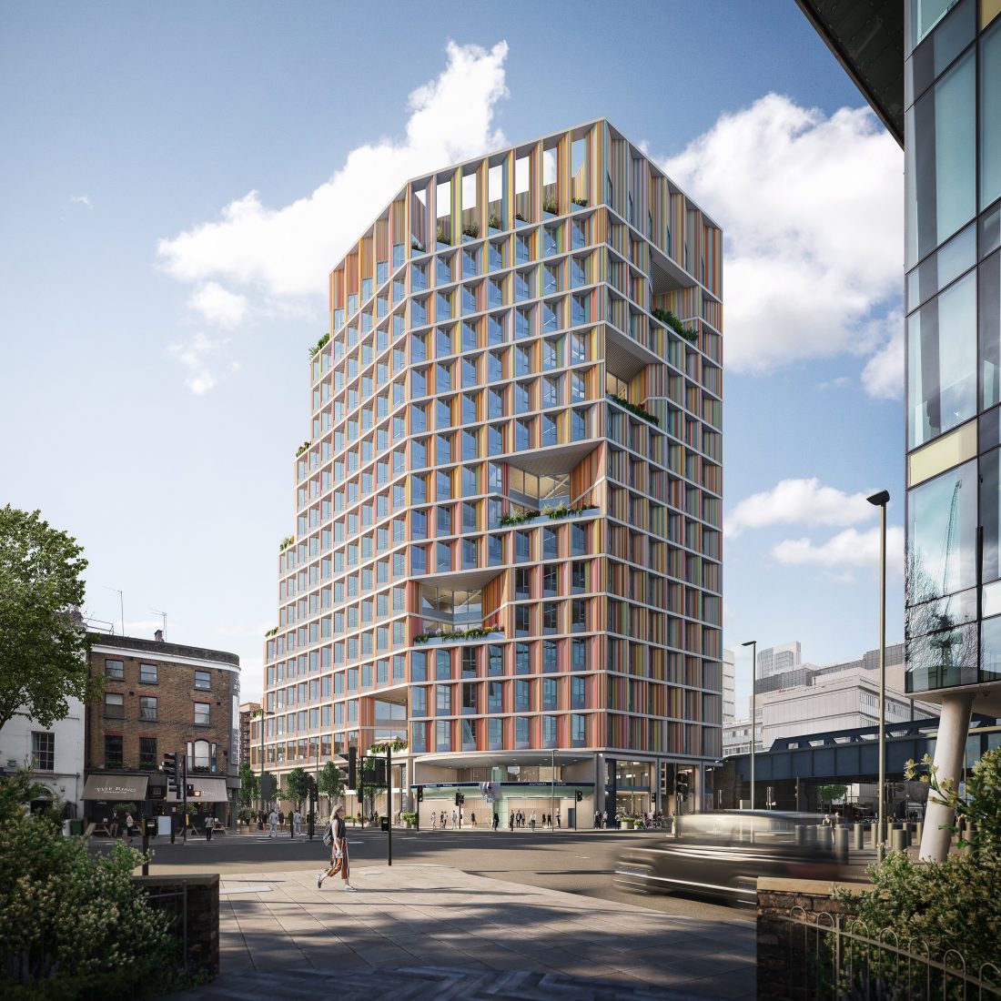 AHMM wins go-ahead for 17-storey office above Southwark Tube station