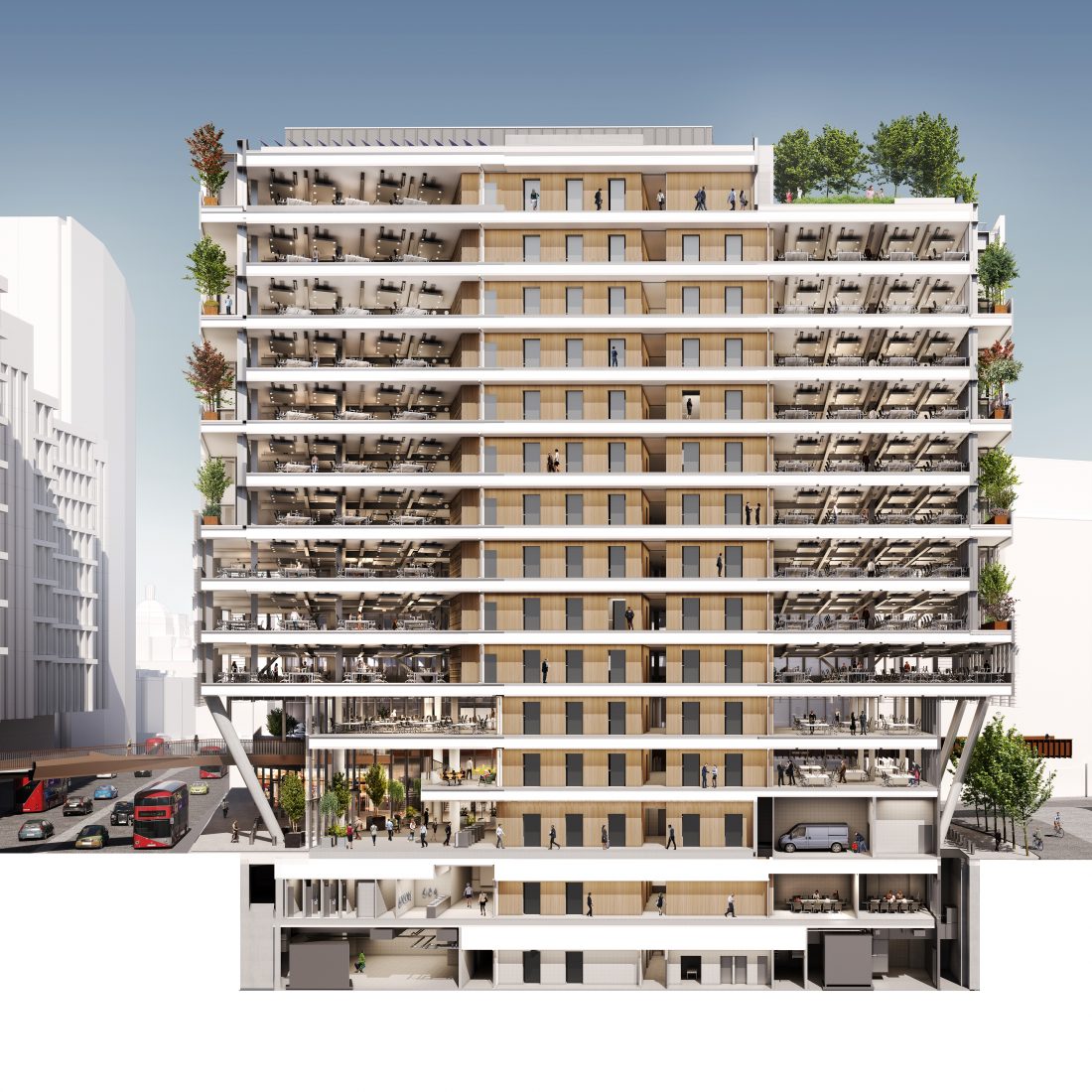 Allies and Morrison plans demolition and rebuild of Moorgate PoMo office