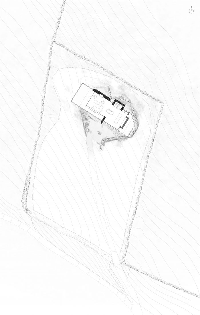 Foster Lomas wins approval for Cornish house with granite slab roof