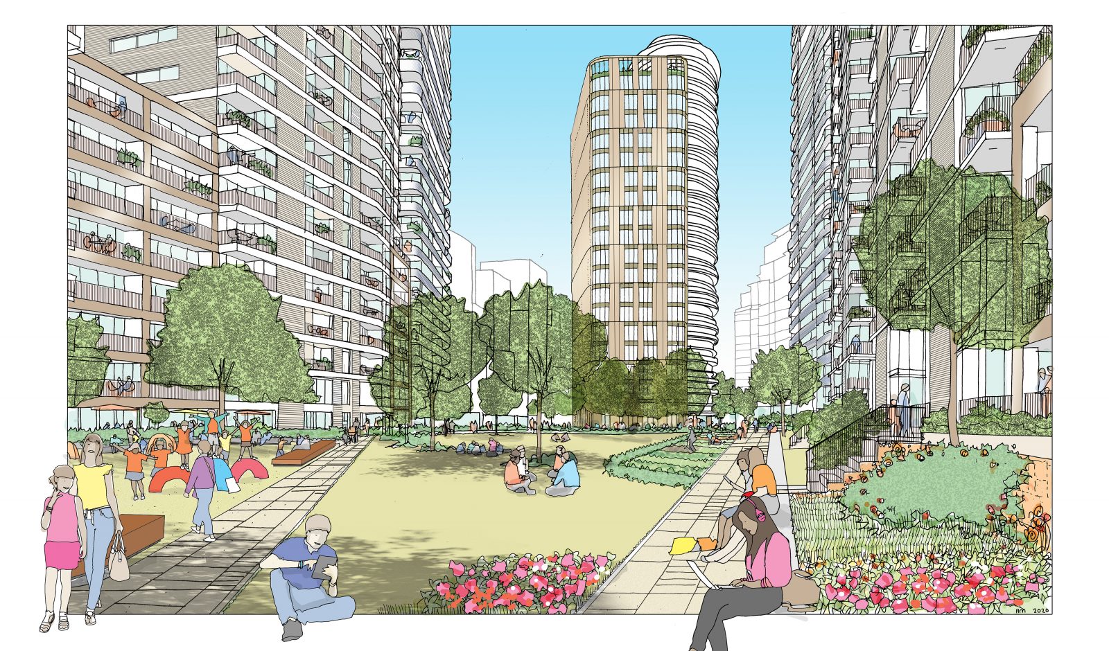 Glenn Howells unveils plans for 46-storey west London tower