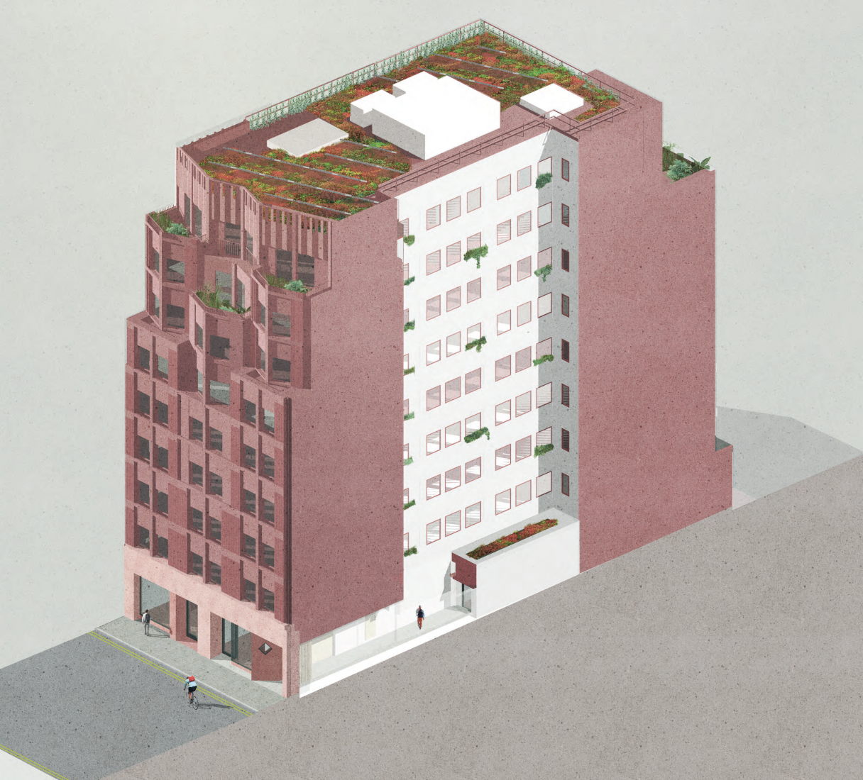 Gort Scott to add three floors and pink façade to 90s London office