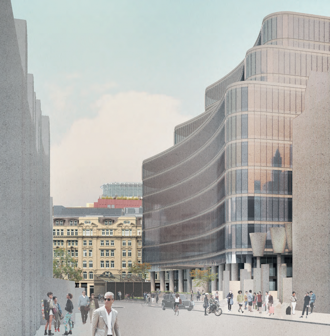 Gort Scott to add three floors and pink façade to 90s London office