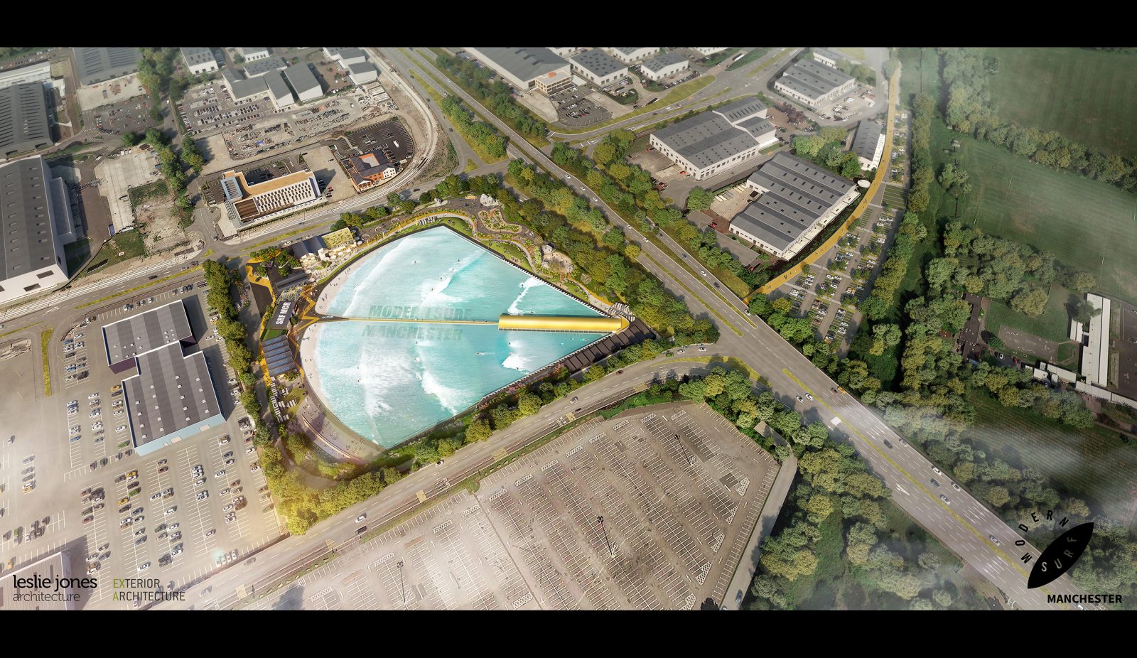 Leslie Jones submits ‘urban surf’ scheme for Manchester