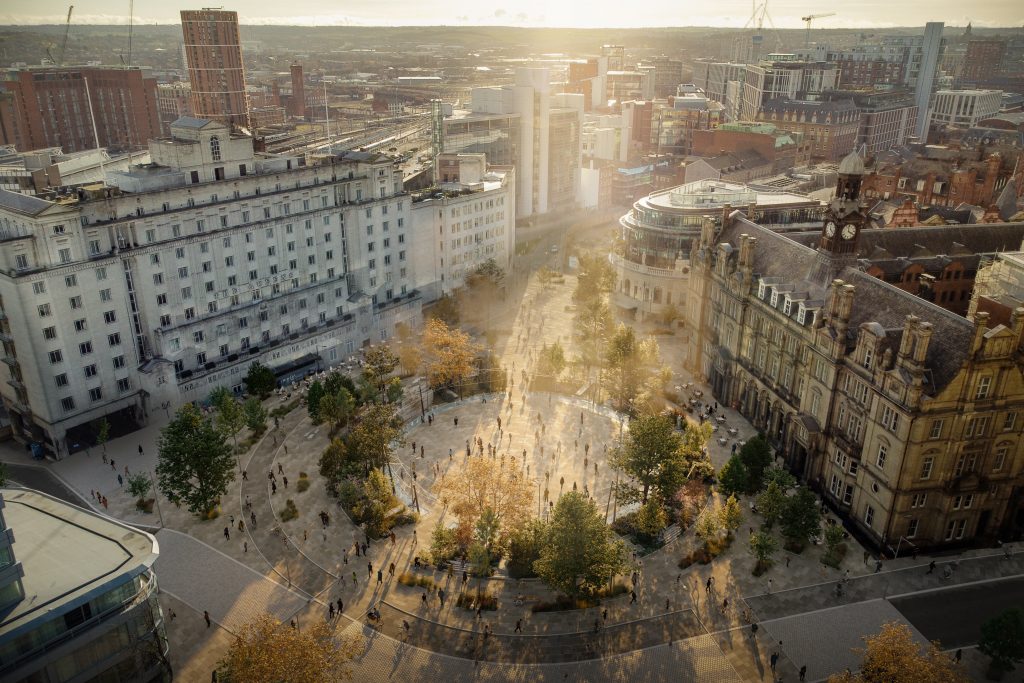 Leeds City Square set to become 'urban woodland'