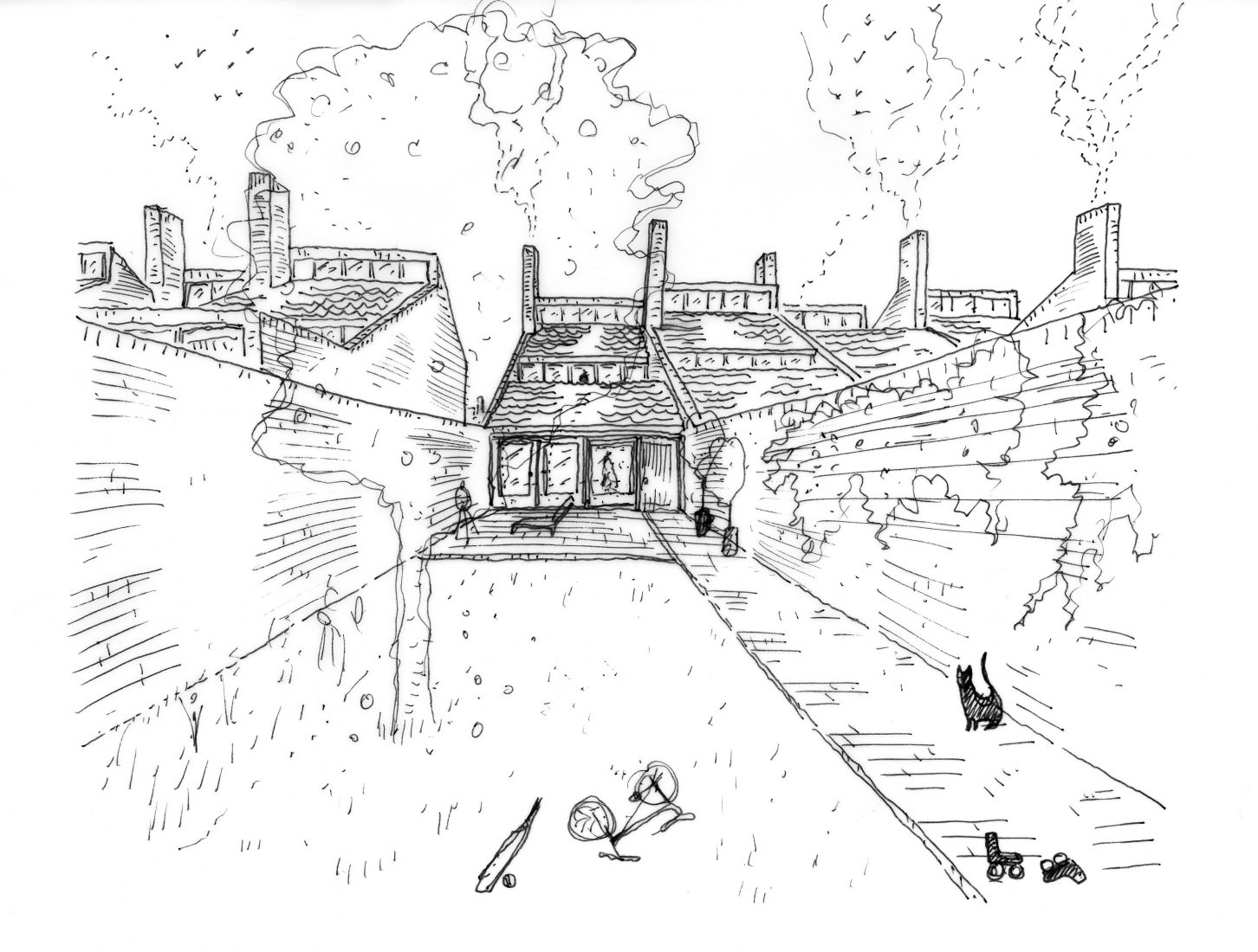 Patrick Lynch proposes terraced housing in rural Shropshire