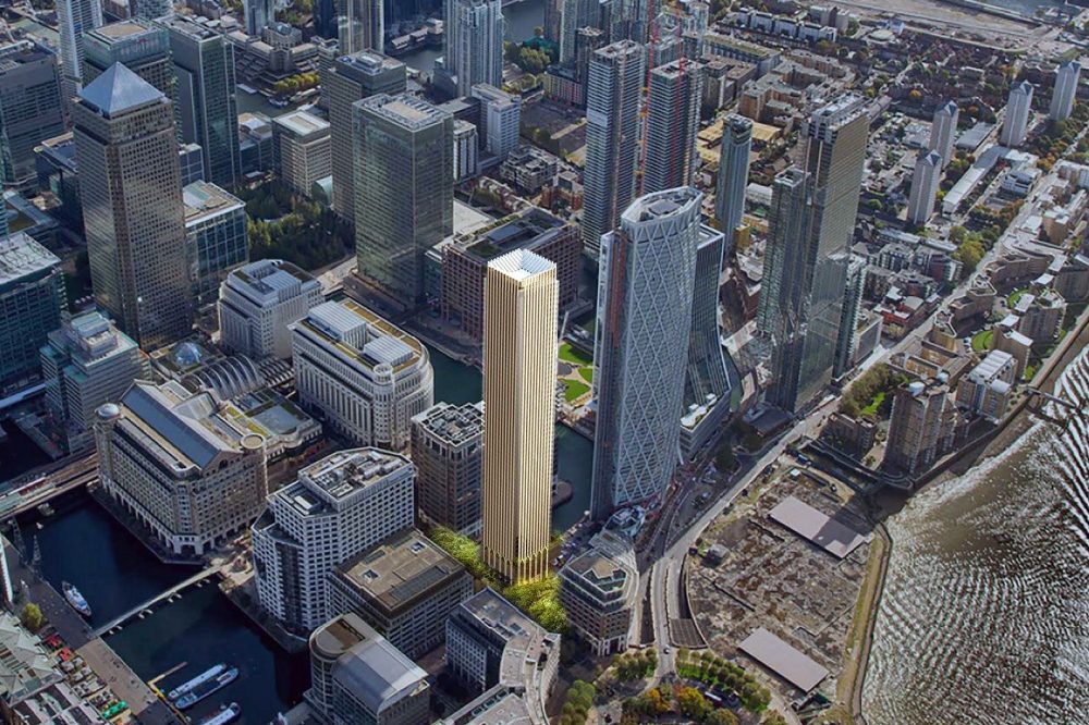 SOM reveals designs for 55-storey Canary Wharf skyscraper