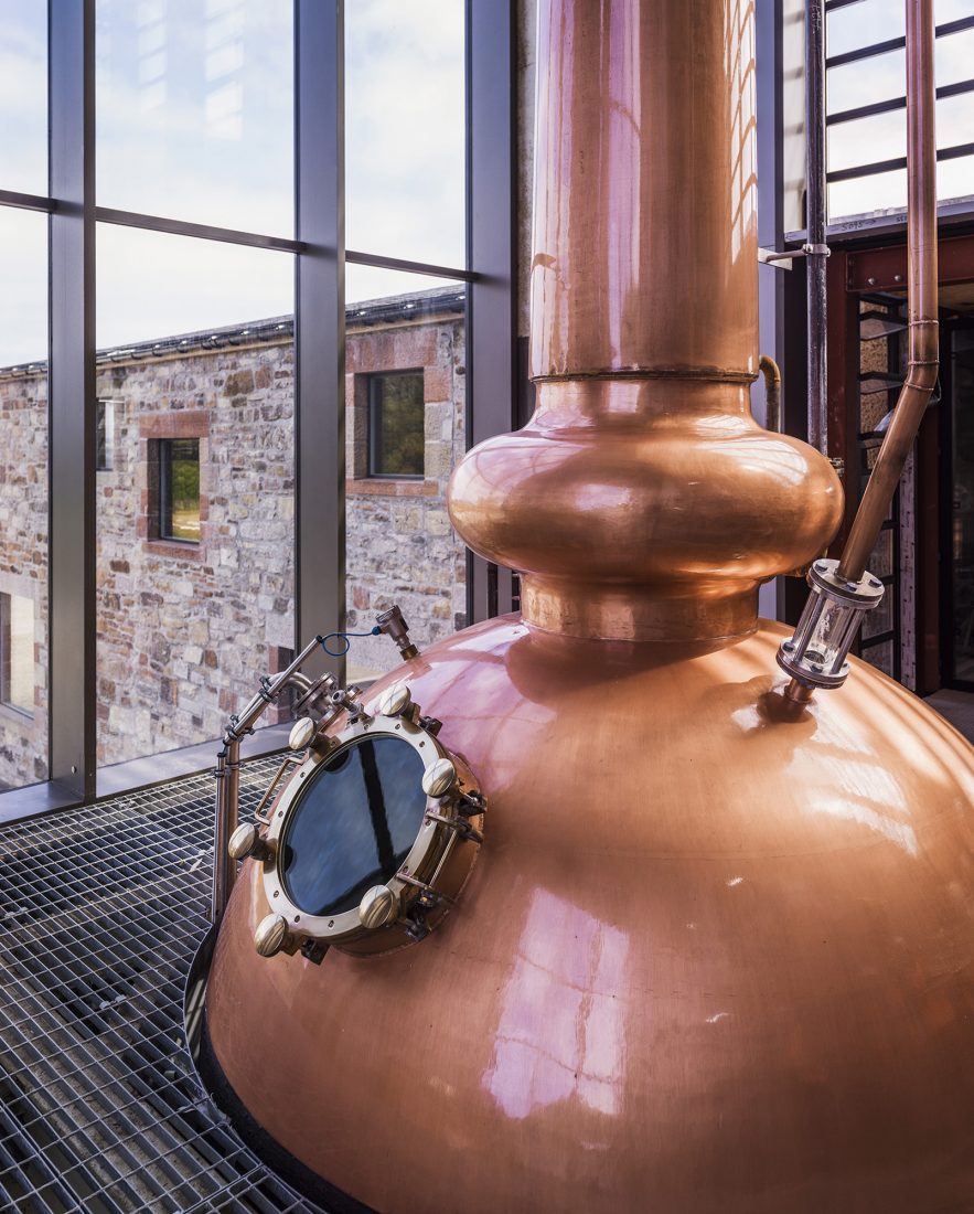 Barthélémy Griño designs glazed ‘lighthouse’ tower for Scottish distillery