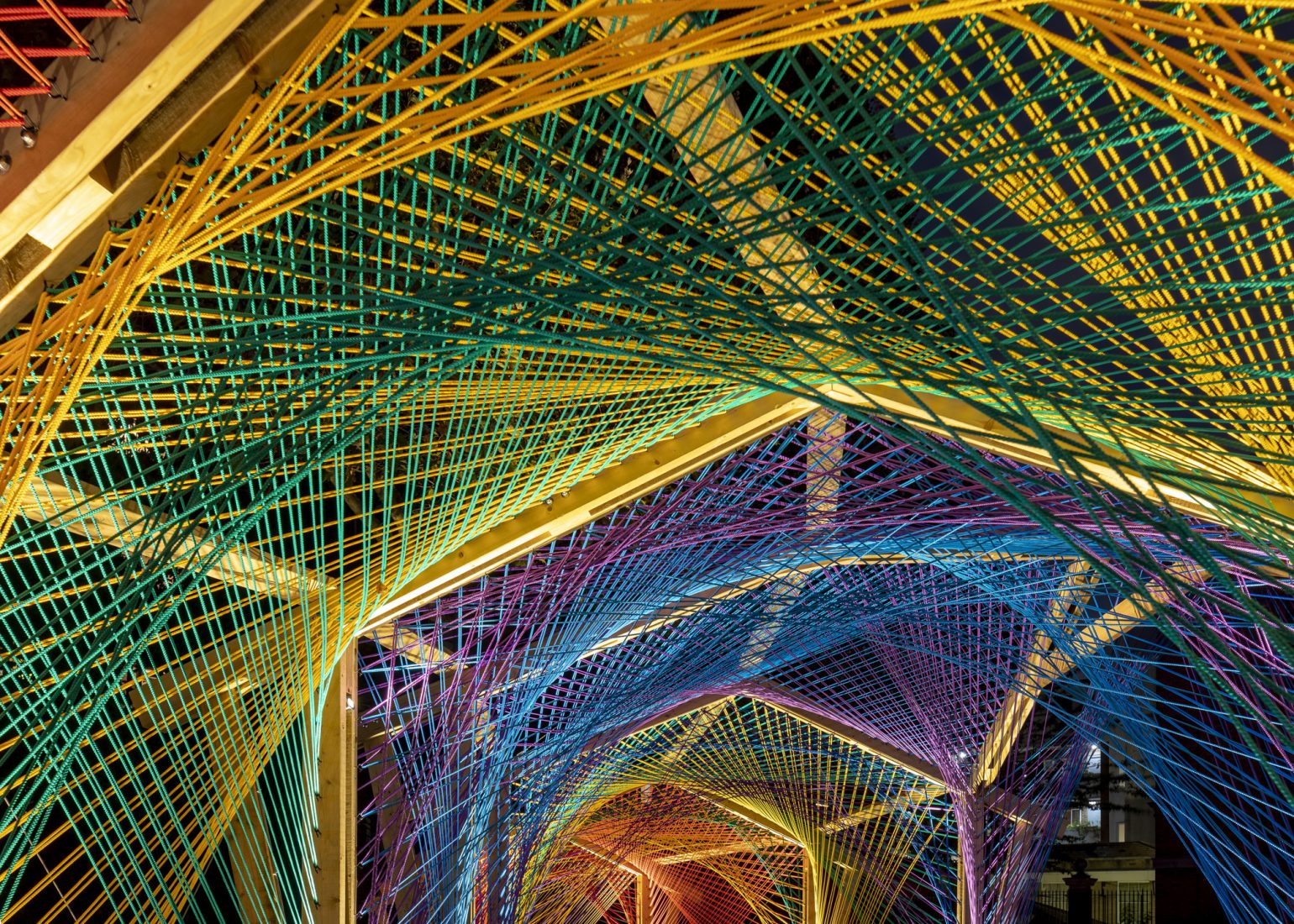 Pride pavilion designed by young Fosters team constructed in Soho