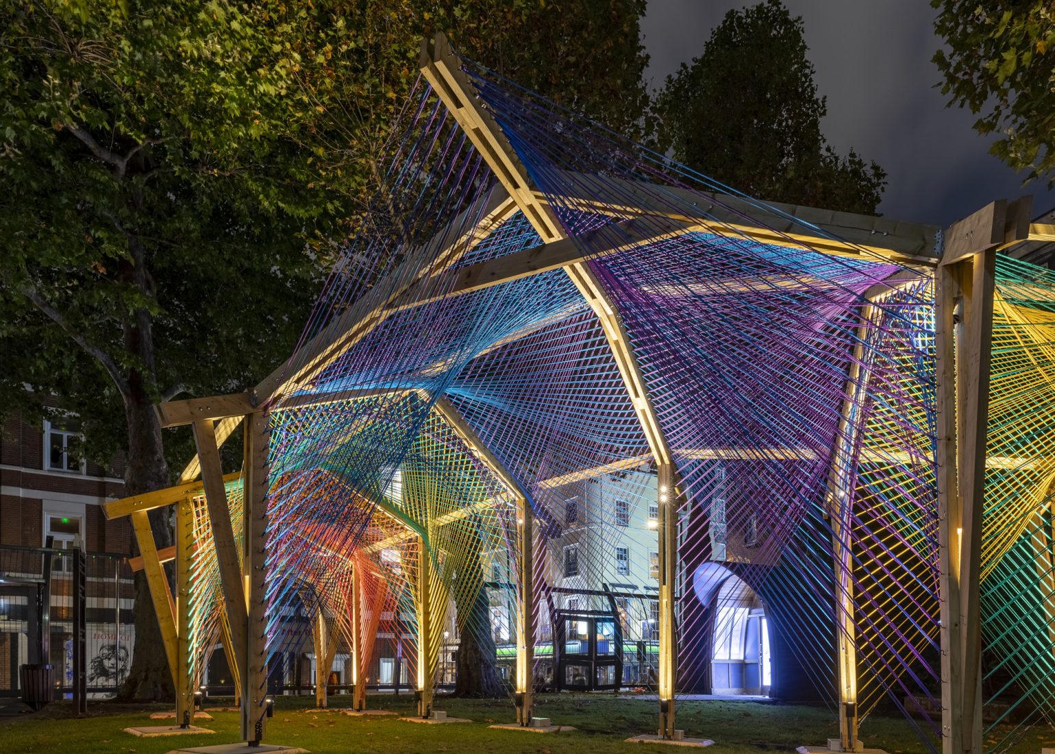 Pride pavilion designed by young Fosters team constructed in Soho