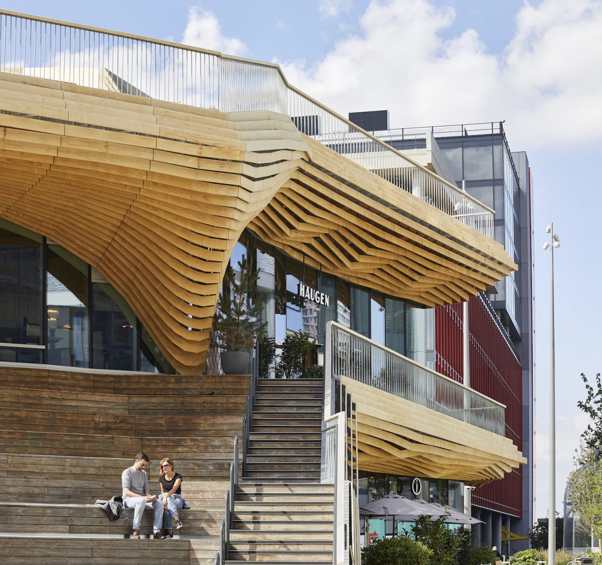 ACME’s multistorey timber pavilion at Olympic Park opens