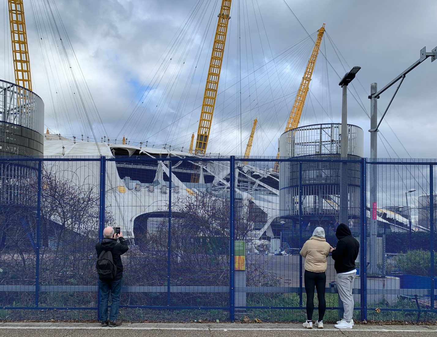 02 Arena roof ripped off and Laban centre battered by Storm Eunice