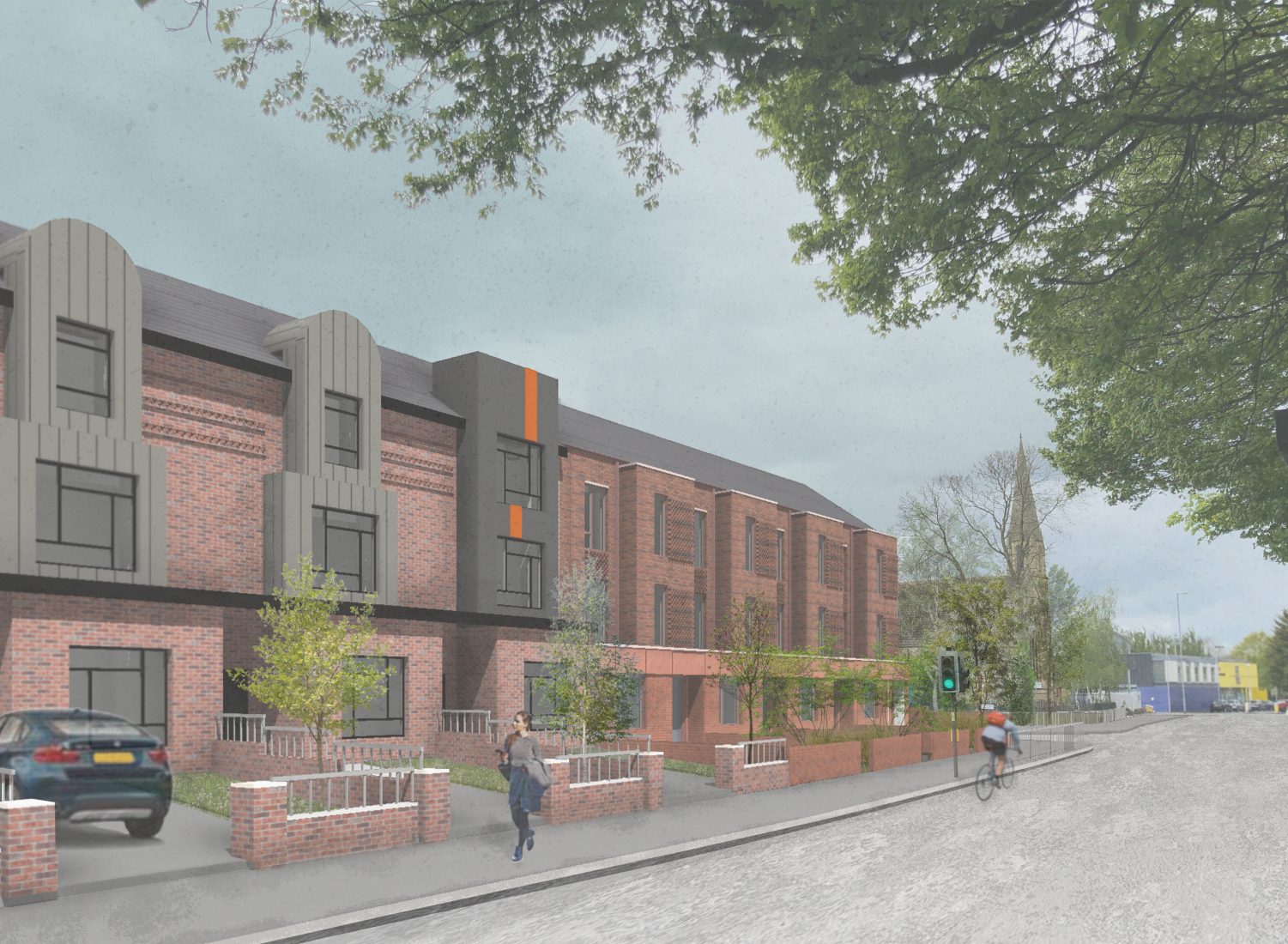 Artform wins approval for townhouses on tight corner plot in Manchester
