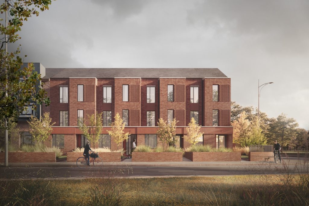 Artform wins approval for townhouses on tight corner plot in Manchester