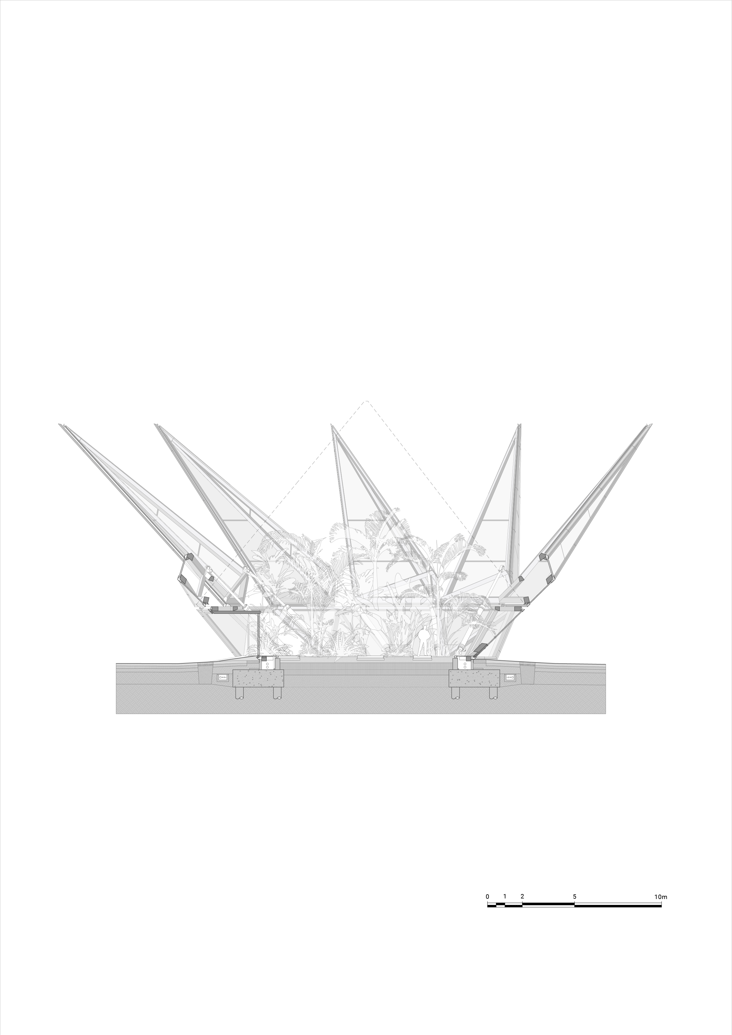 Heatherwick creates 10-sided openable glasshouse for Woolbeding Gardens