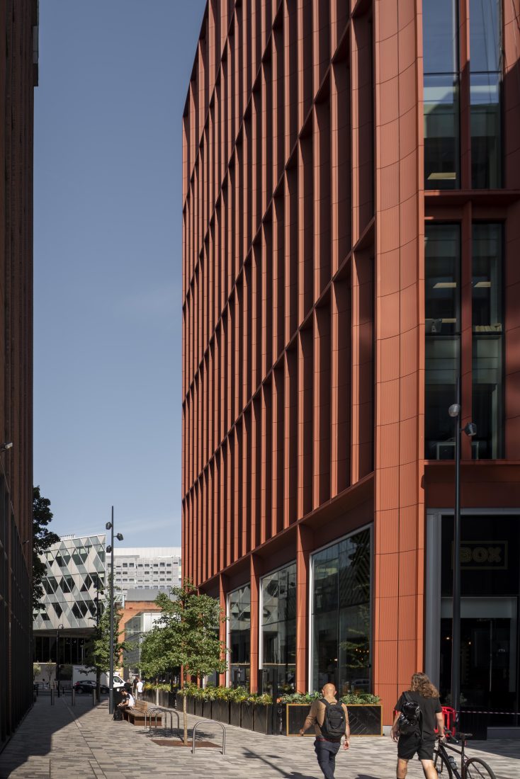 Glenn Howells completes terracotta-clad office block in Manchester
