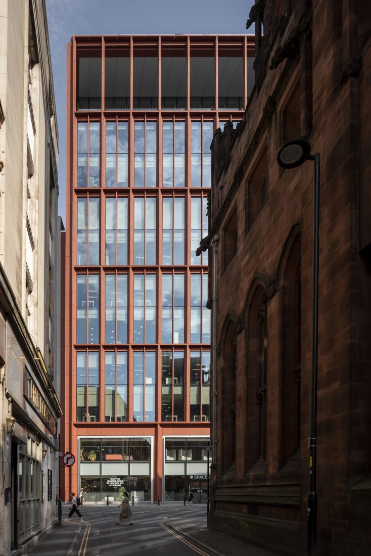 Glenn Howells completes terracotta-clad office block in Manchester