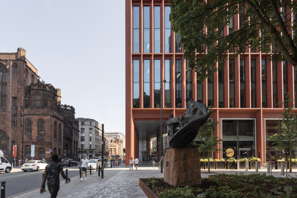 Glenn Howells completes terracotta-clad office block in Manchester