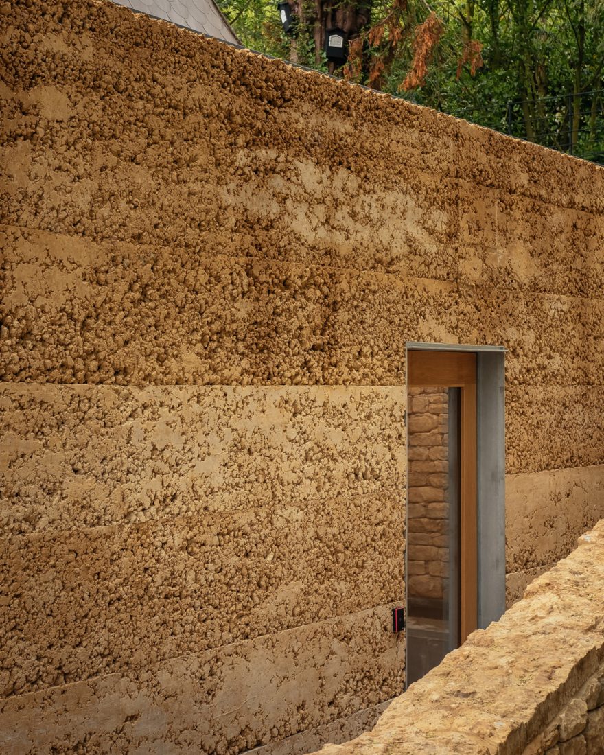 Invisible Studio completes rammed-stone yoga studio in Somerset