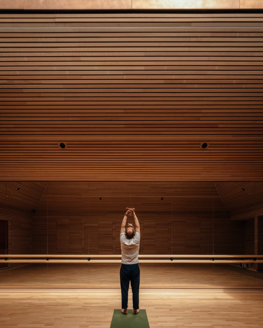 Invisible Studio completes rammed-stone yoga studio in Somerset