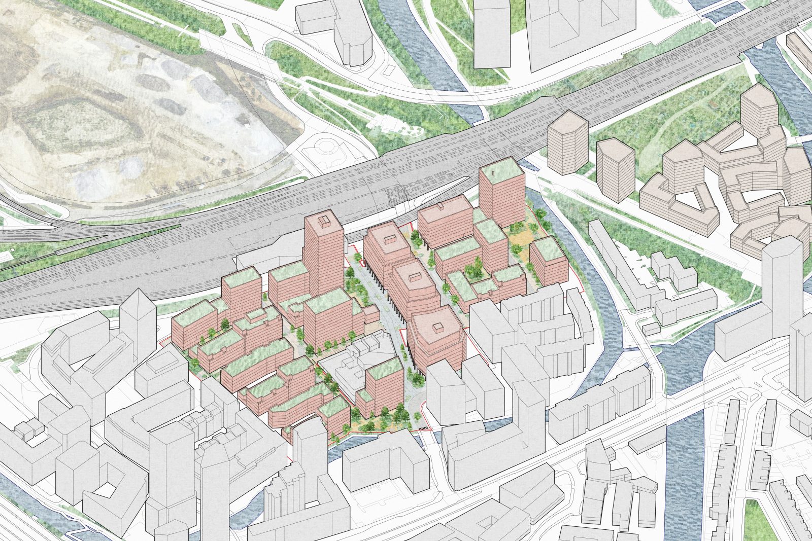Maccreanor Lavington submits first phase of Pudding Mill Lane housing