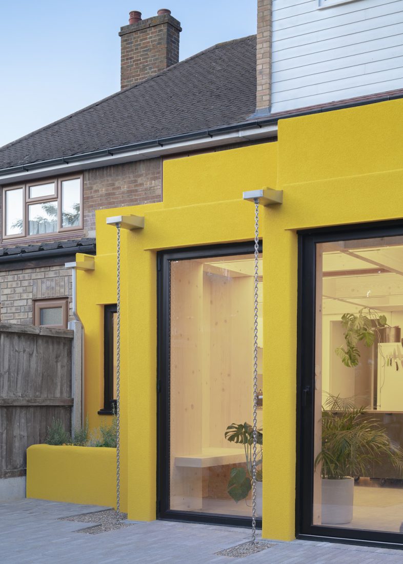 Unknown Works creates banana-yellow additions for house in Leyton
