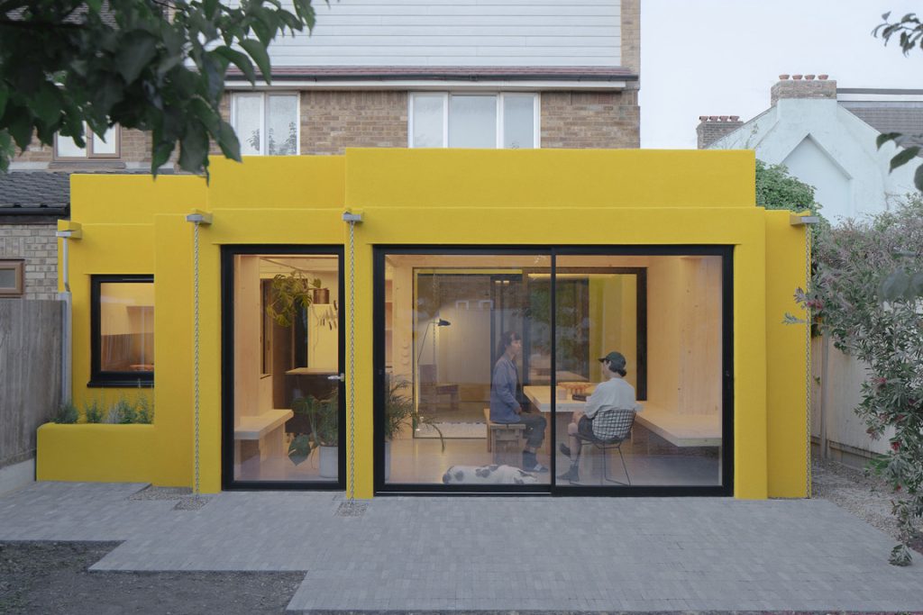 Unknown Works creates banana-yellow additions for house in Leyton