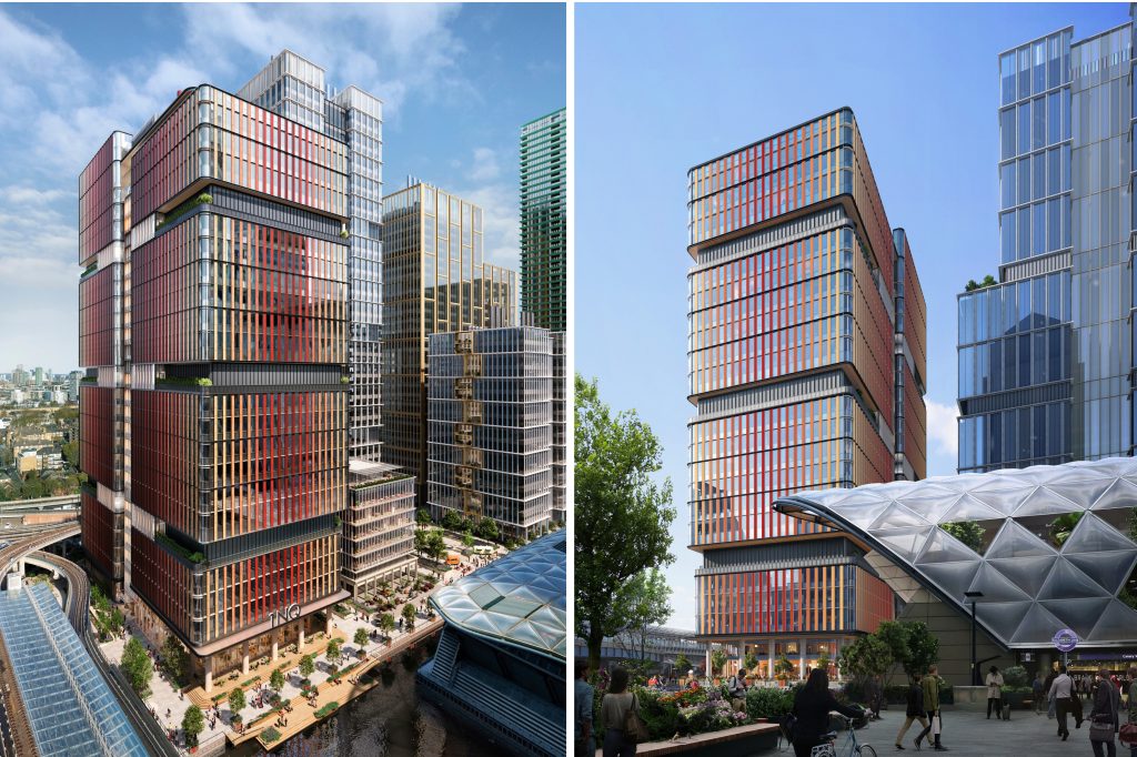 KPF submits plans for 23-storey laboratory at Canary Wharf