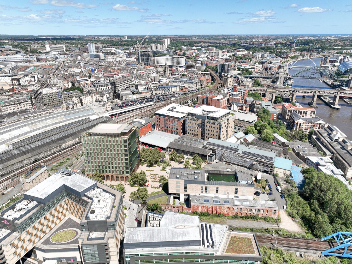 AHMM reveals plans for 10-storey office next to Newcastle Central Station