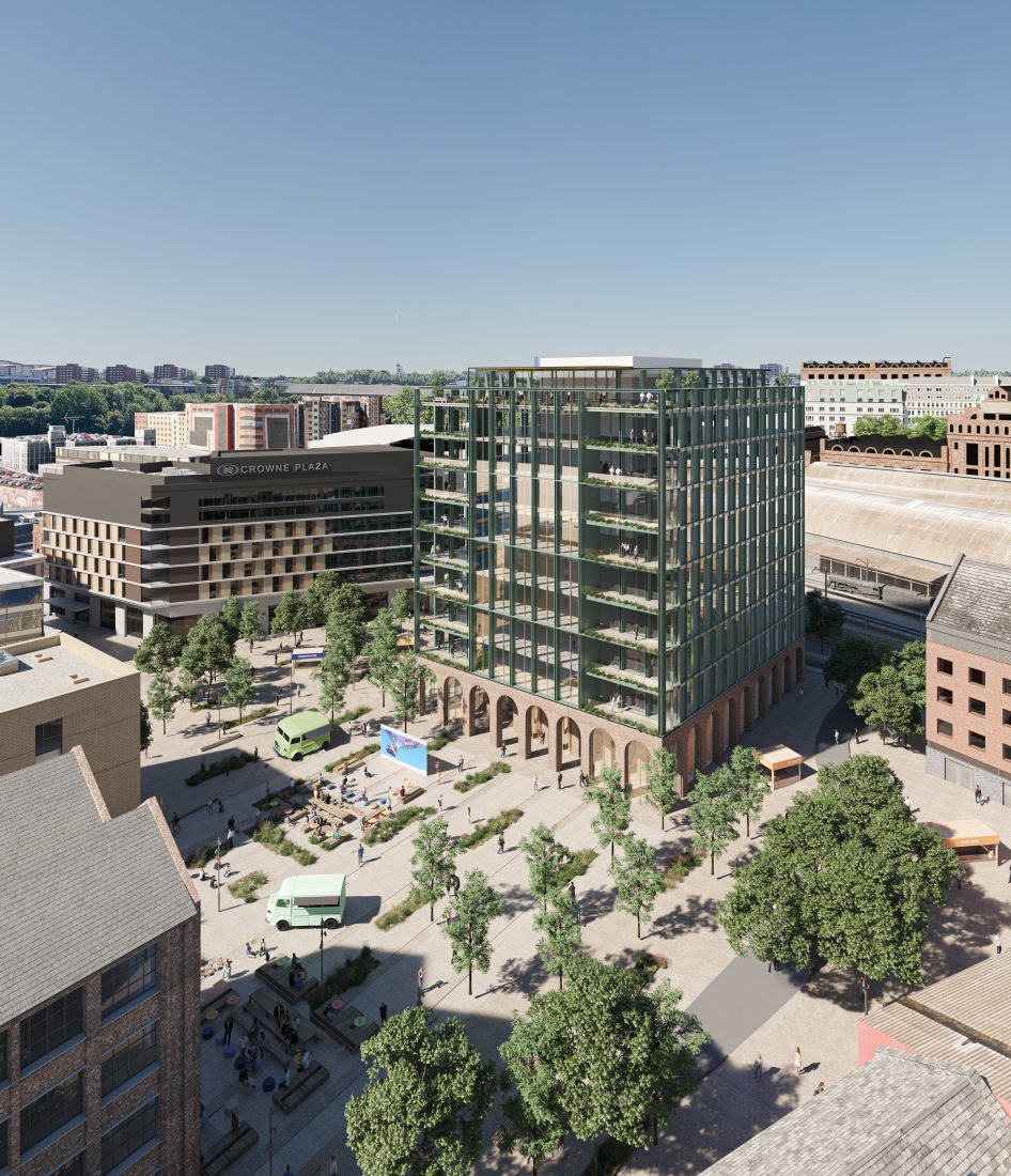 AHMM reveals plans for 10-storey office next to Newcastle Central Station