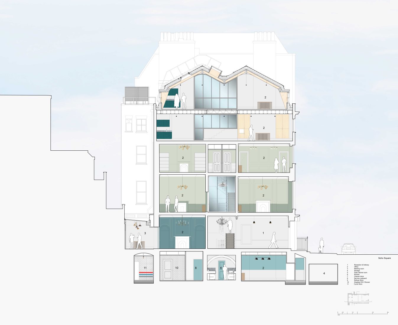 Child Graddon Lewis retrofits listed Soho Georgian townhouse into offices