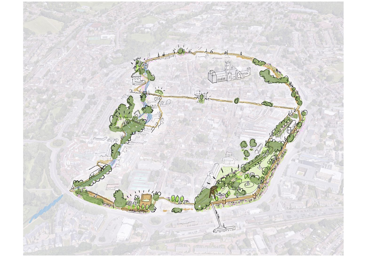 HTA wins contest for landscape-led Canterbury regeneration