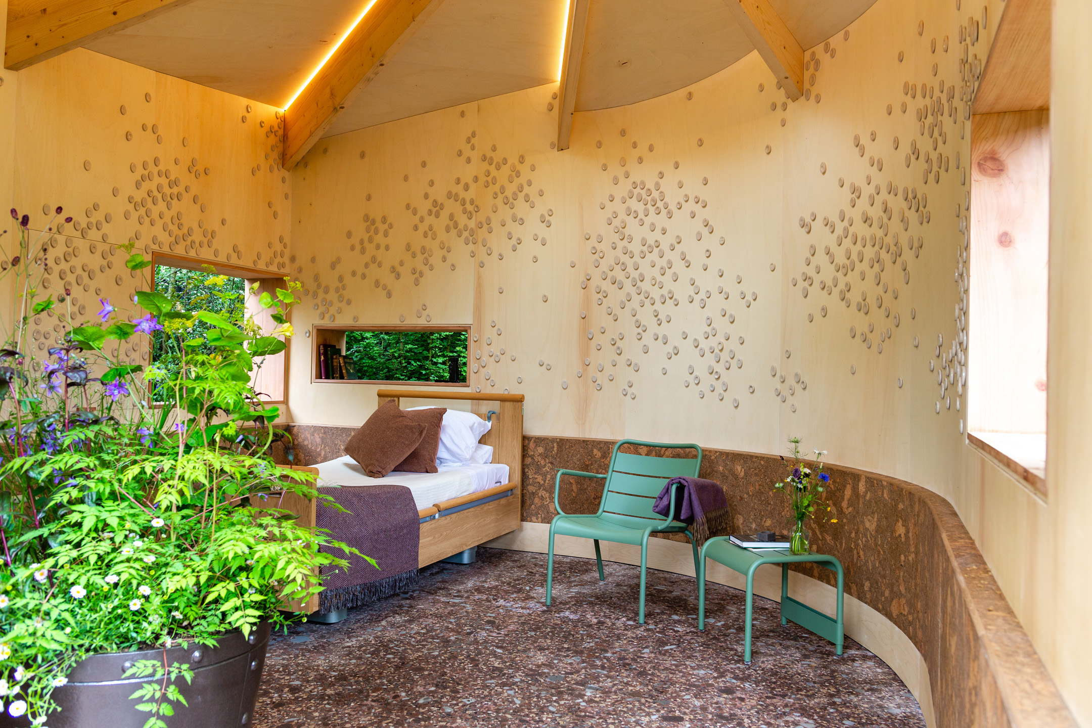 Mcmullan Studio prize-winning garden room gets new life as restorative NHS space