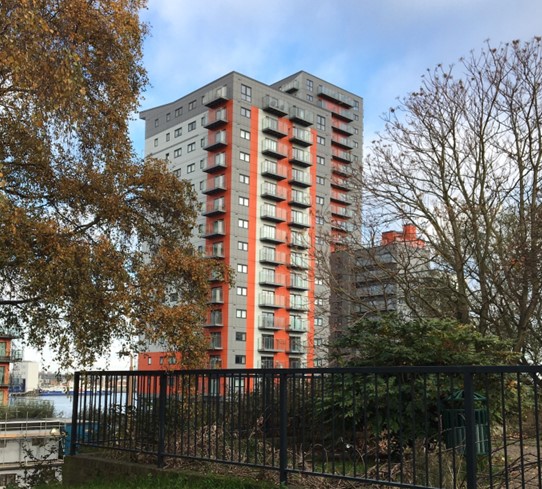 ‘Unlawful’ Woolwich tower can stay if orange cladding is removed