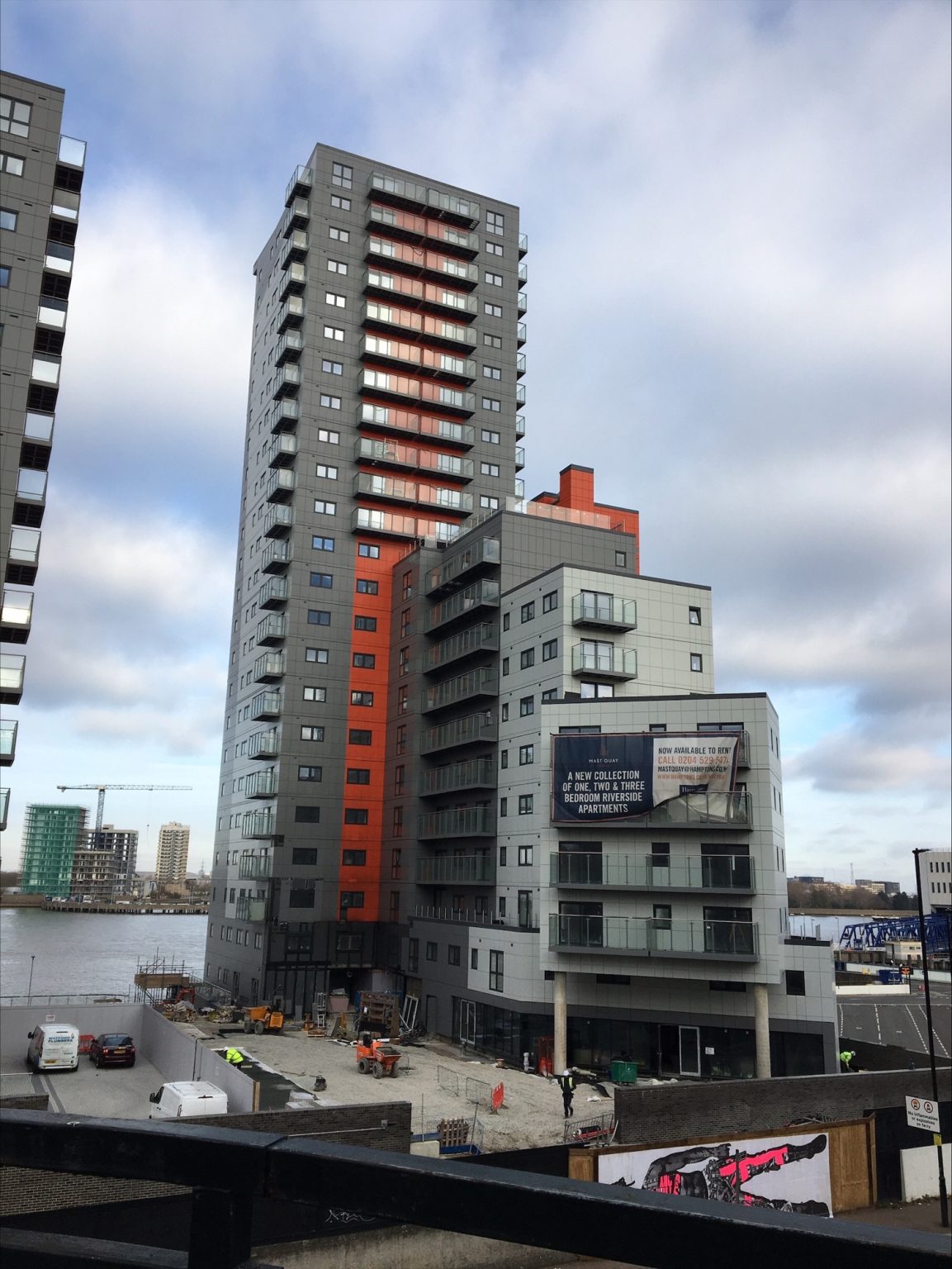 ‘Unlawful’ Woolwich tower can stay if orange cladding is removed