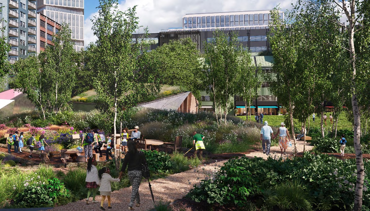 Feix and Merlin’s ‘gemstone’ pavilion at Canada Water wins planning