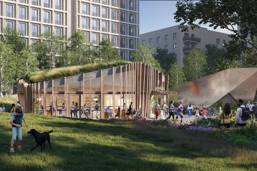 Feix and Merlin’s ‘gemstone’ pavilion at Canada Water wins planning