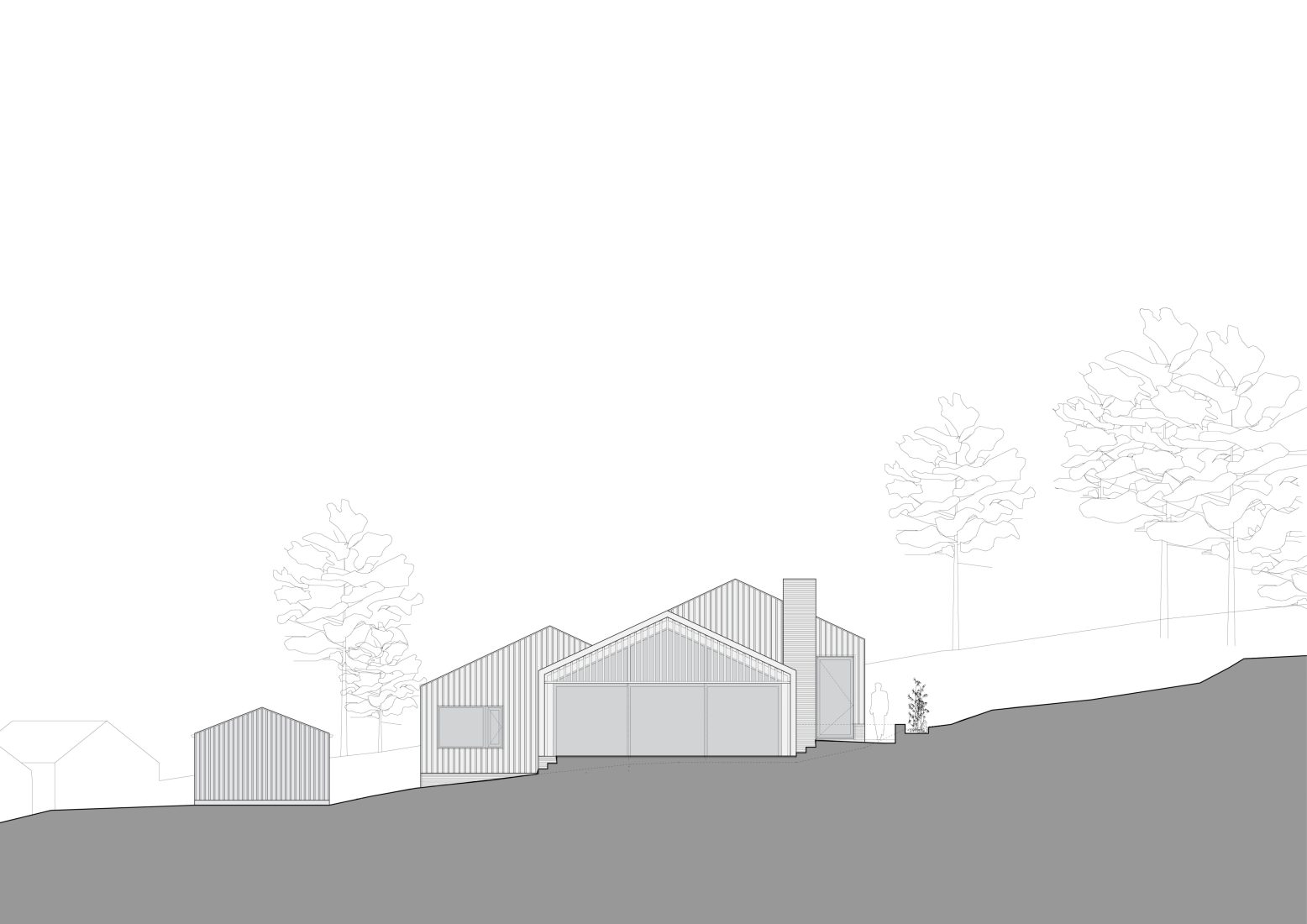 Coffey completes three-volume timber-clad home on Dorset coast