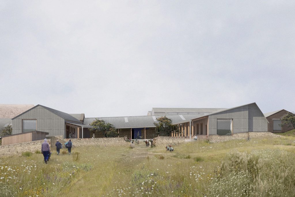 Feilden Fowles submits plans for farmstead arts centre on South Downs