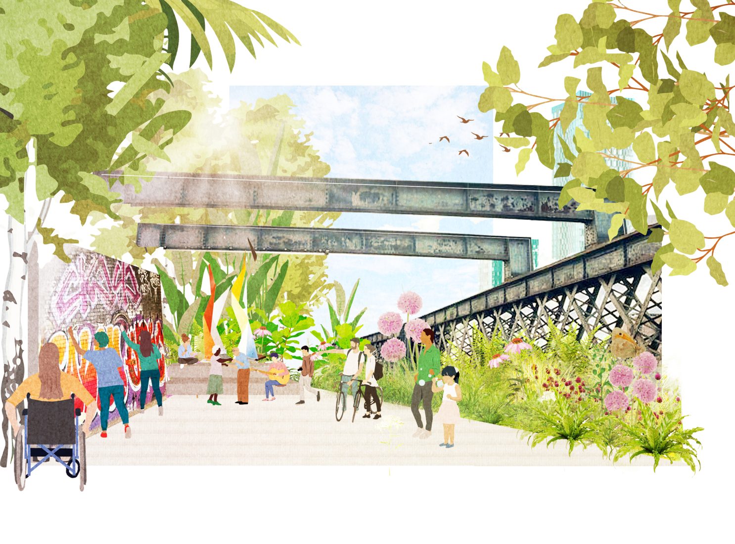 BDP unveils images of proposed Manchester ‘High Line’