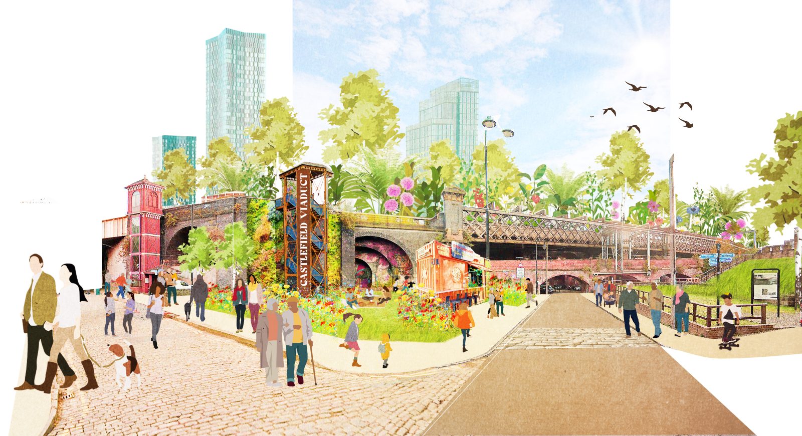 BDP unveils images of proposed Manchester ‘High Line’