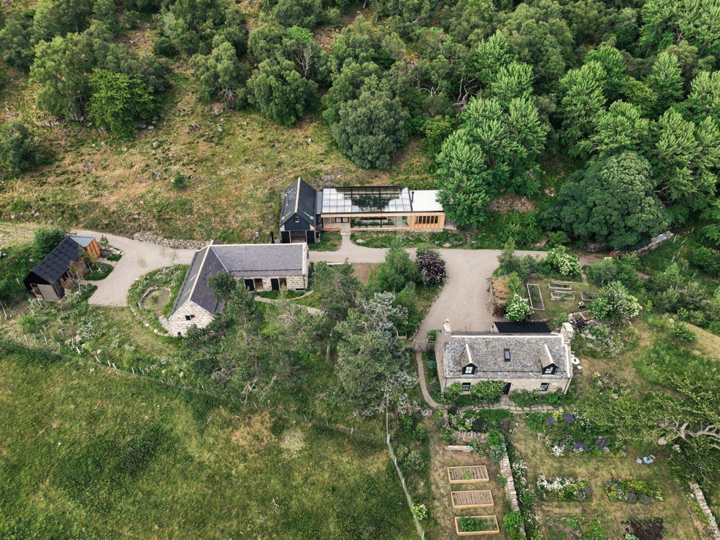 Moxon Architects converts Highland farmstead into guesthouse and studio
