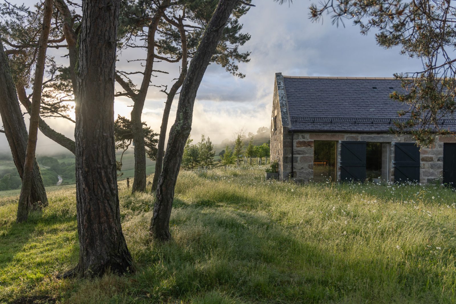 Moxon Architects converts Highland farmstead into guesthouse and studio
