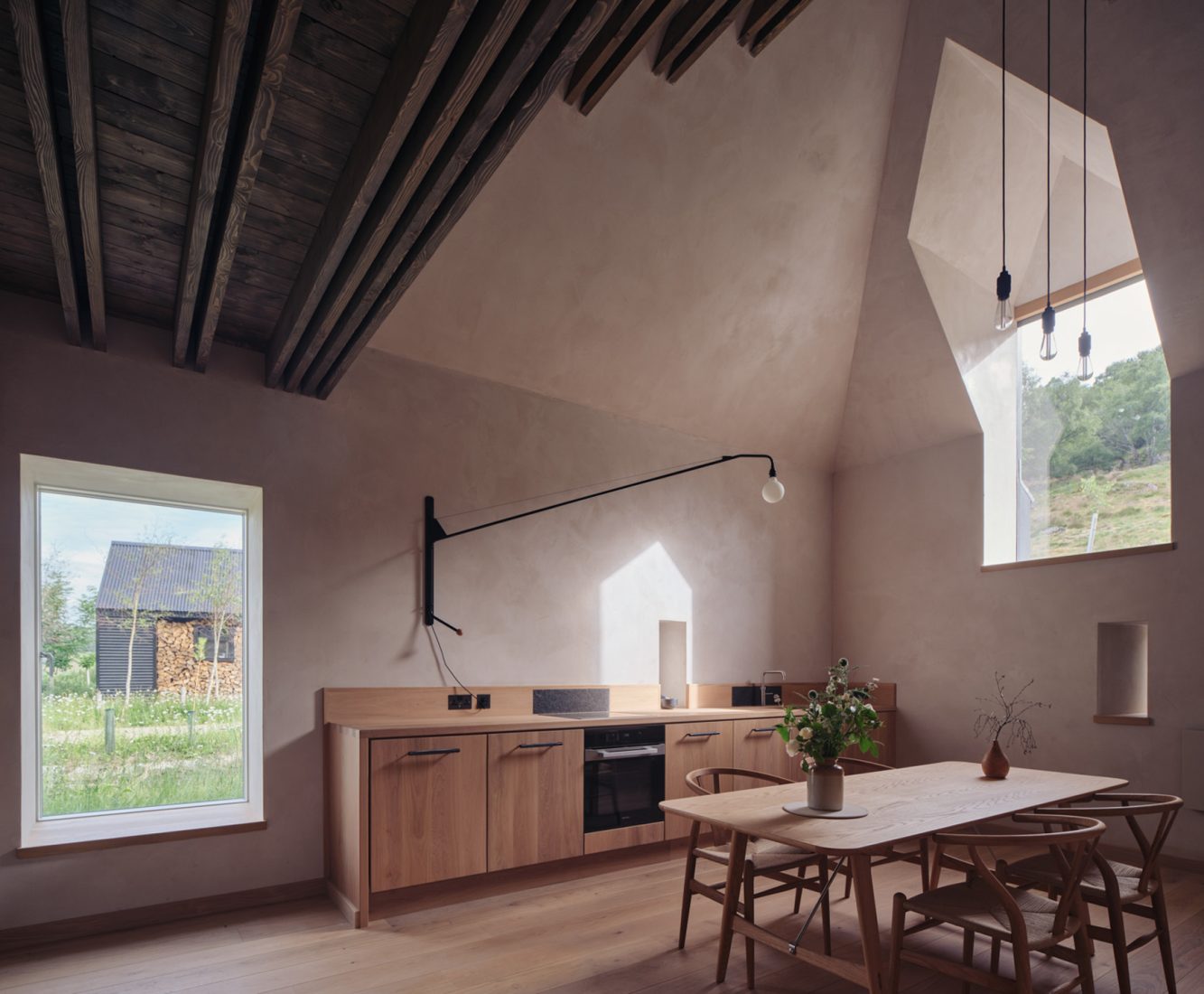 Moxon Architects converts Highland farmstead into guesthouse and studio