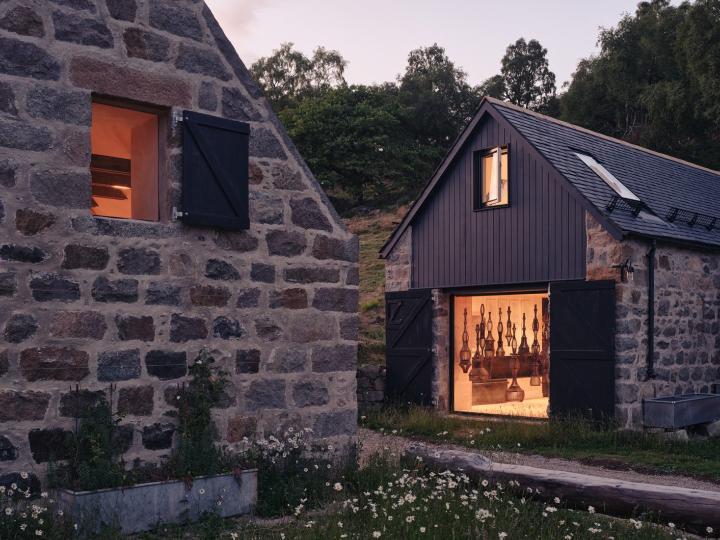 Moxon Architects converts Highland farmstead into guesthouse and studio