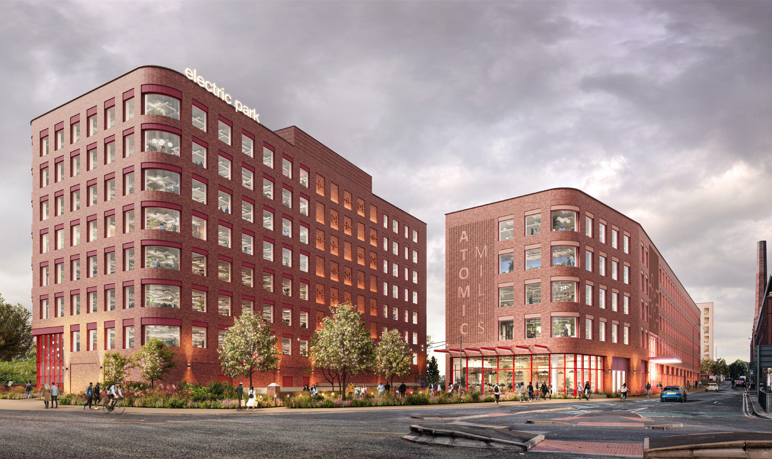 Hawkins\Brown redesigns its all-electric offices proposal in Manchester