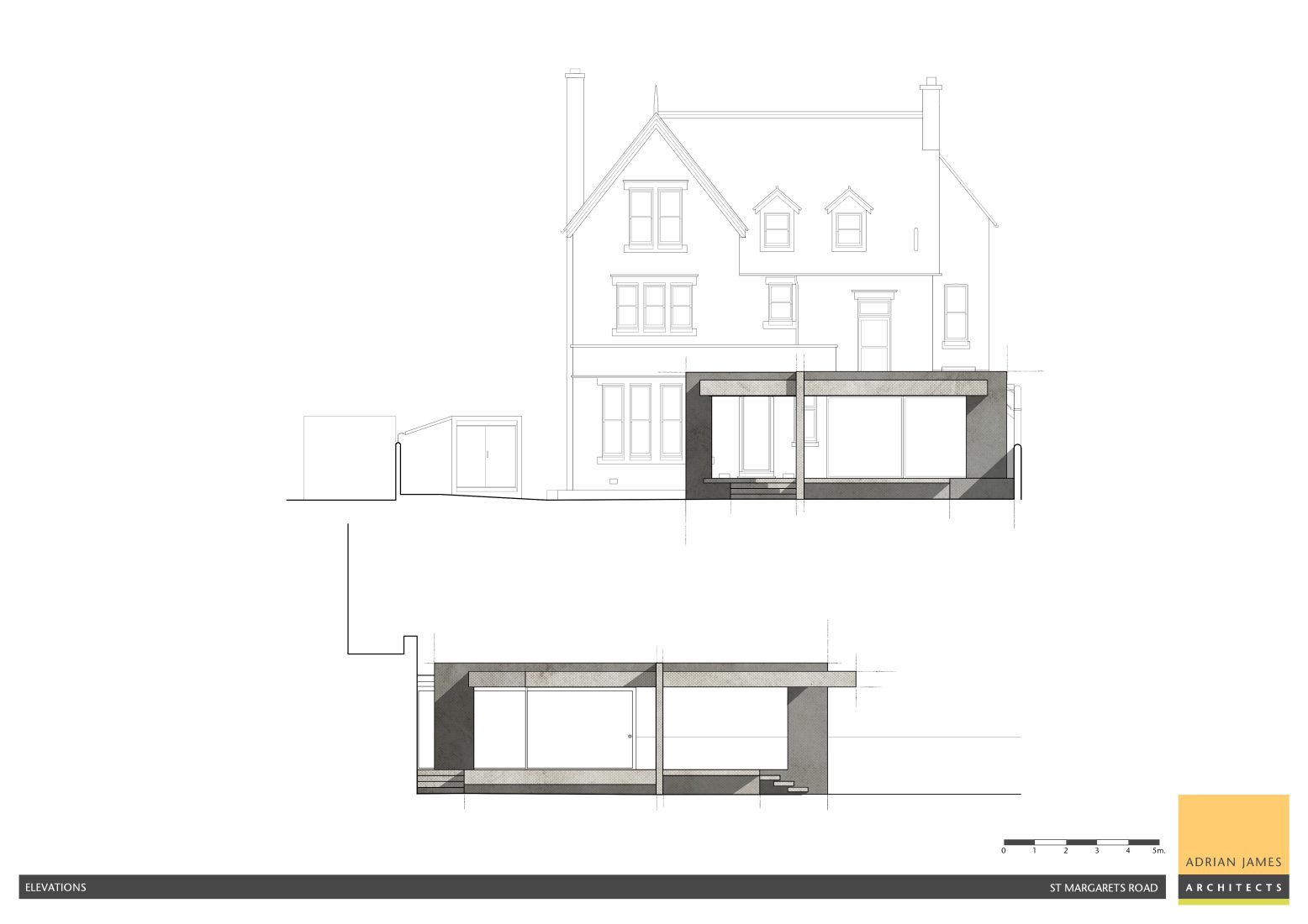 Adrian James completes cantilevered concrete gazebo